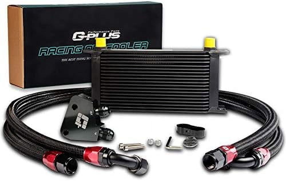 Compatible For LS1 LS2 LS3 19 ROW Engine Oil Cooler with Sandwich Plate ...