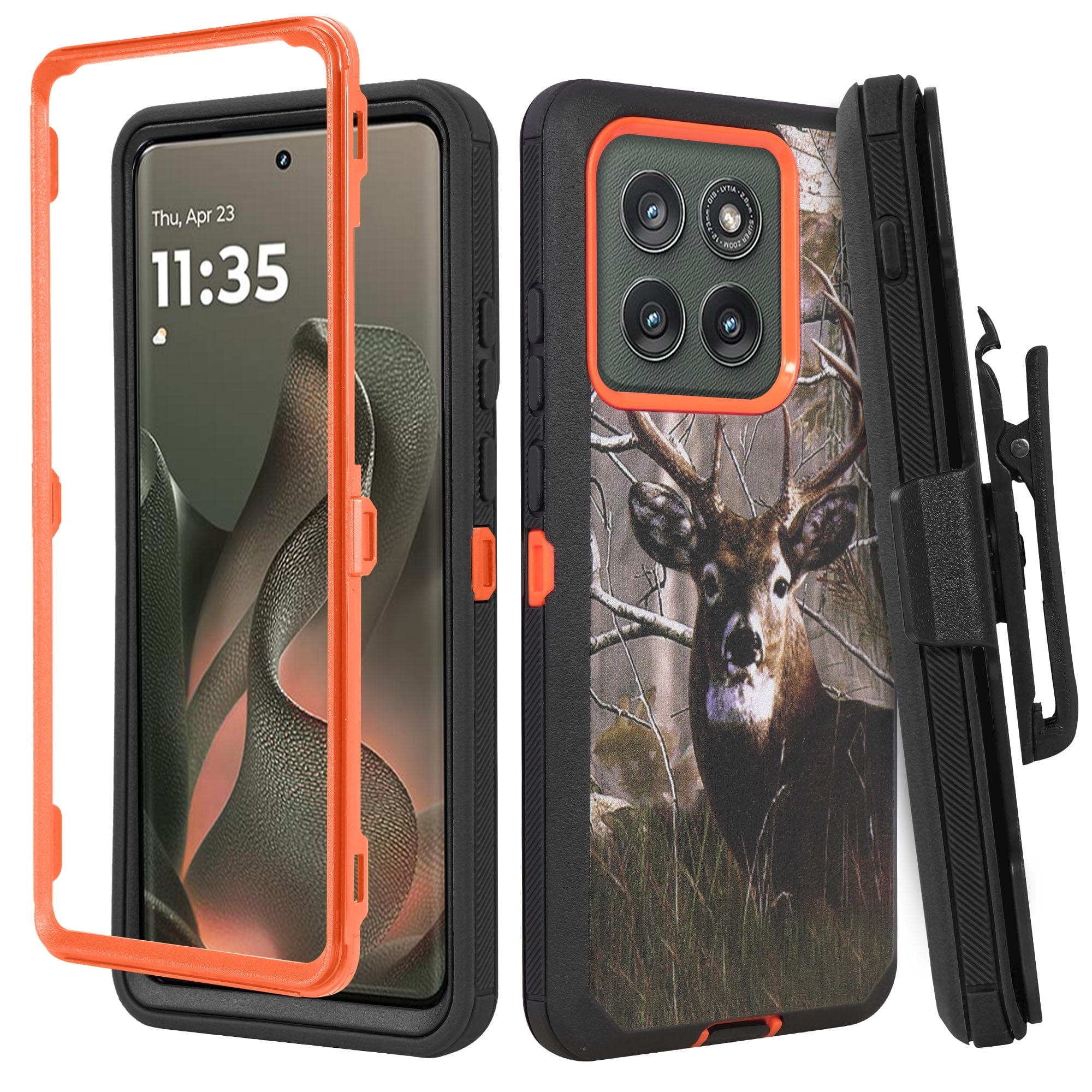 Compatible For Motorola Edge 2025 Case with Belt Clip Holster by ...