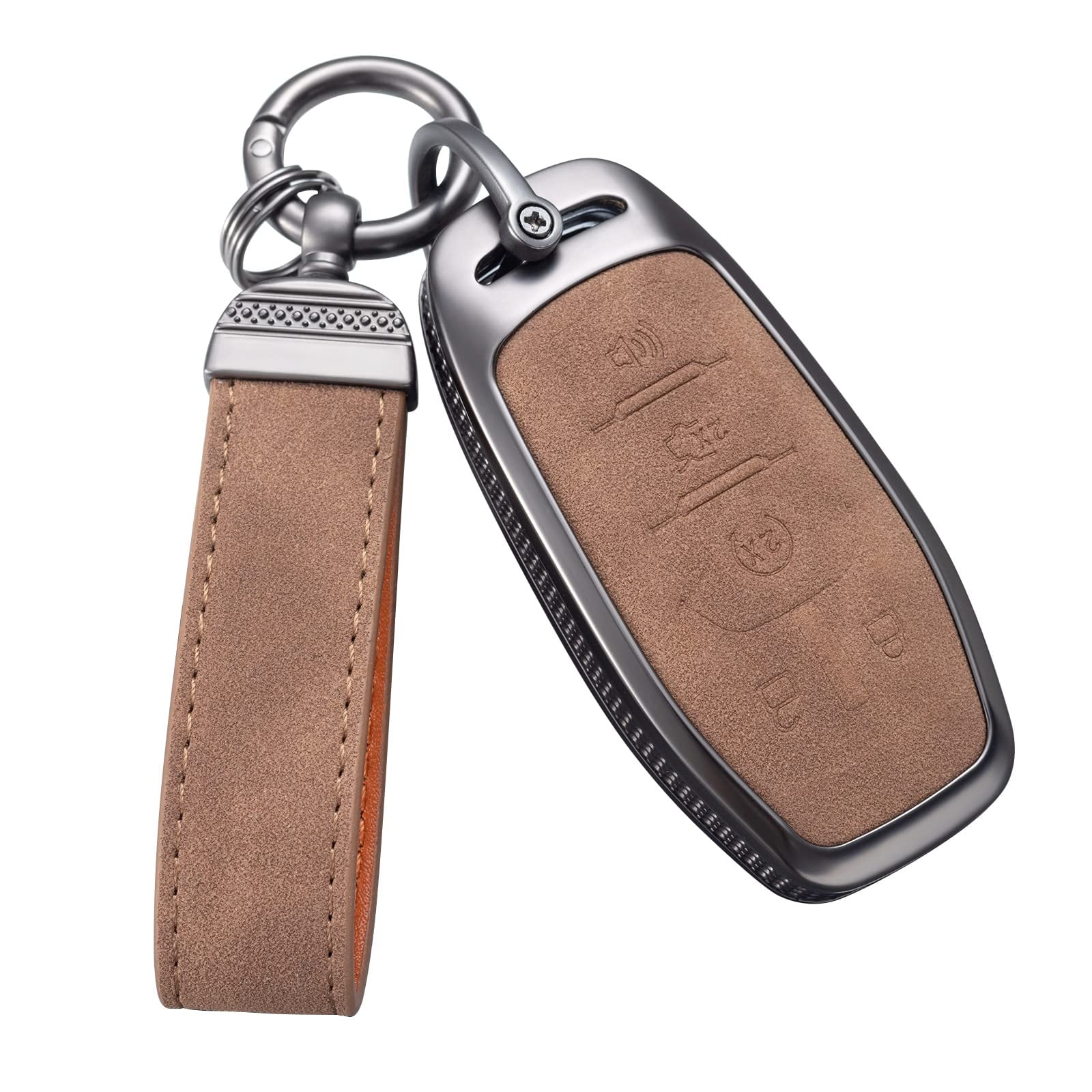 Compatible with Ford Key Fob Cover with Keychain Leather Key Case ...