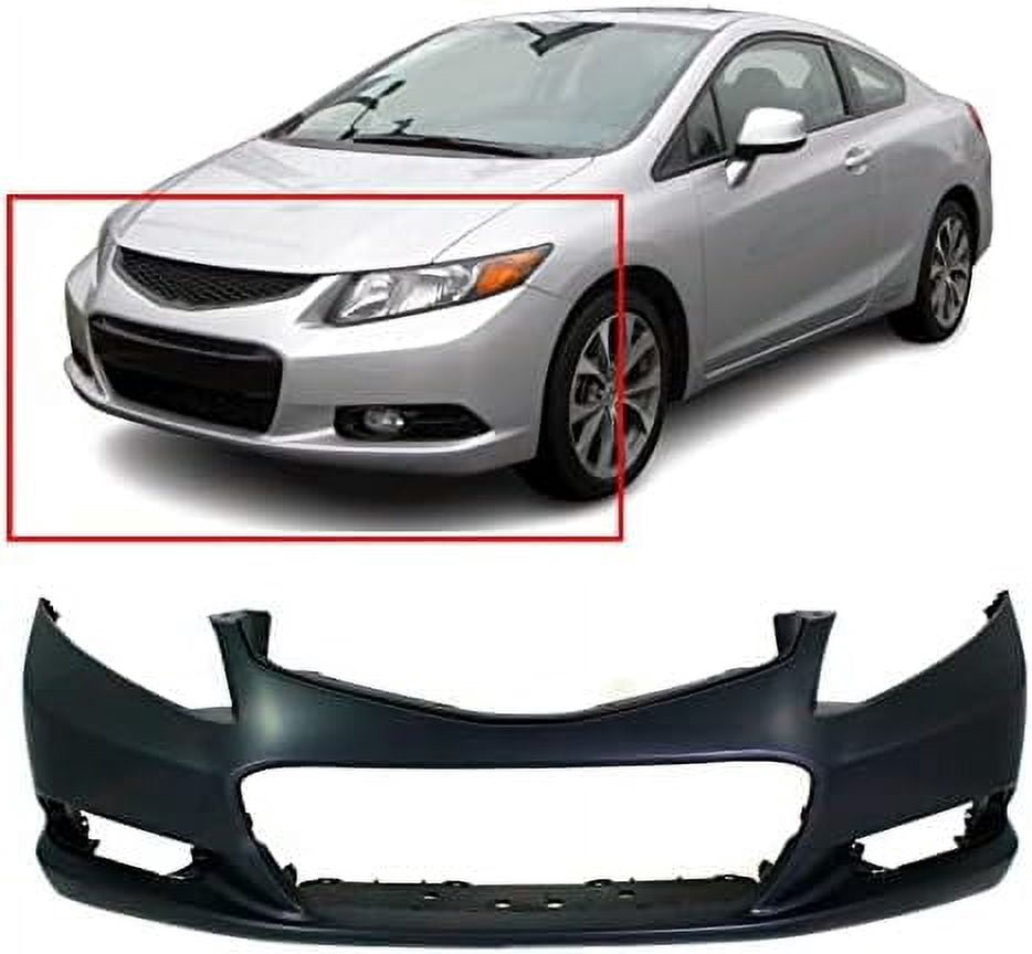 Compatible with Front Bumper Cover Fascia 2012-2013 Honda Civic EX-L EX ...