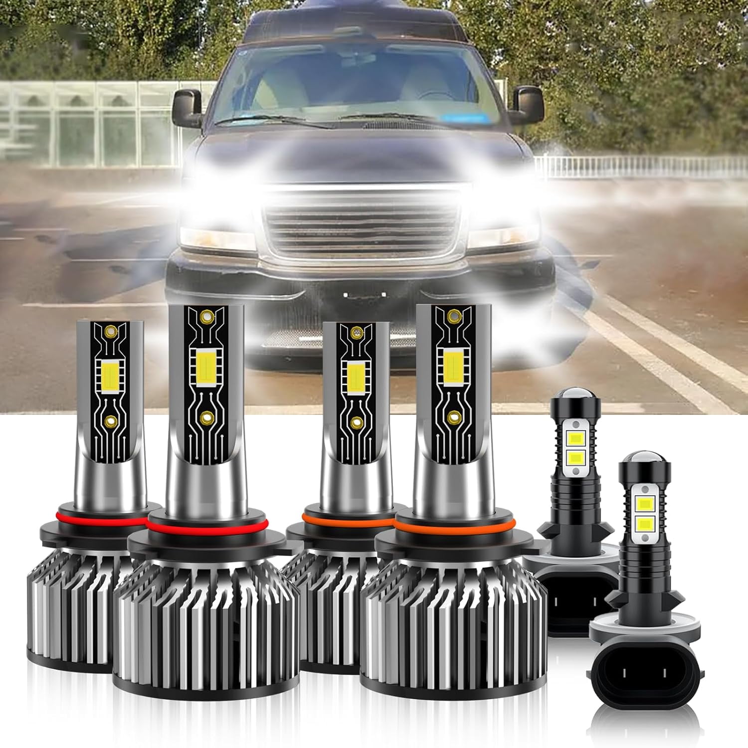 Compatible For GMC Jimmy 1998-2004 9005 9006 High/Low Beam 881 Fog ...