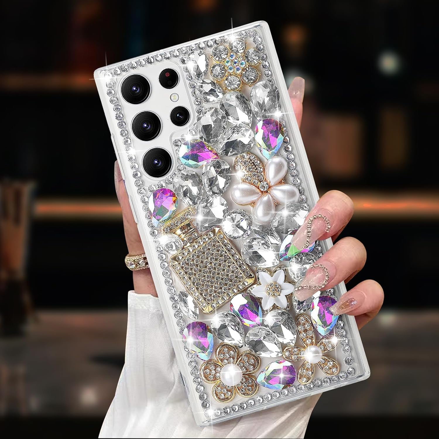 Compatible with Galaxy S23 Ultra Bling Case for Women Girls Luxury 3D ...