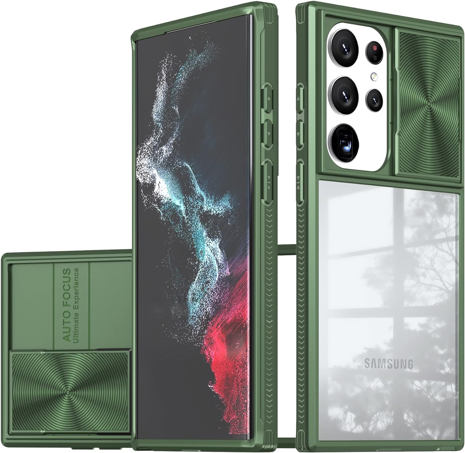 Compatible with Galaxy S23 Ultra Clear Case with Sliding Camera Lens ...