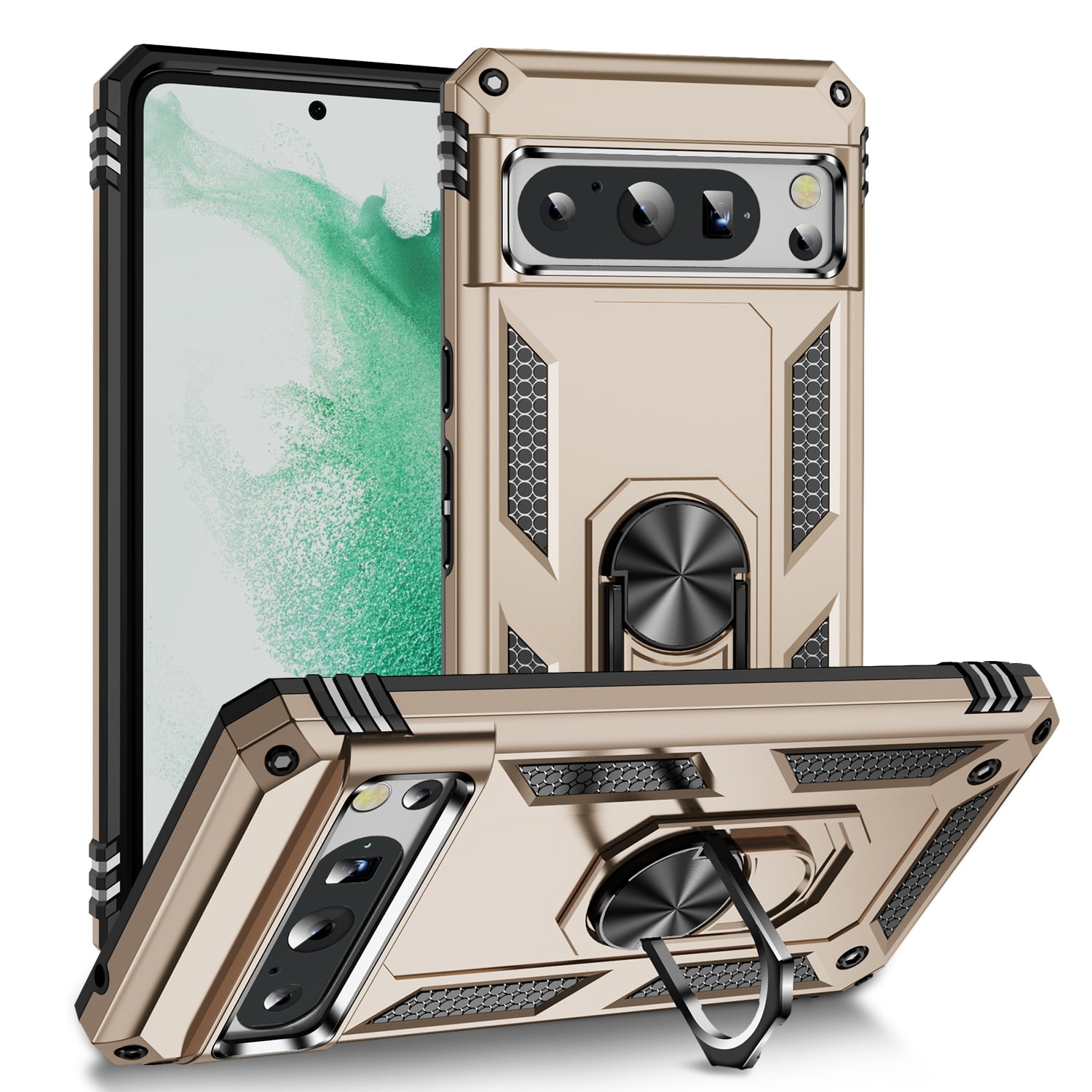 Compatible with Google Pixel 10 /10 Pro Case,with 360 Ring Holder ...