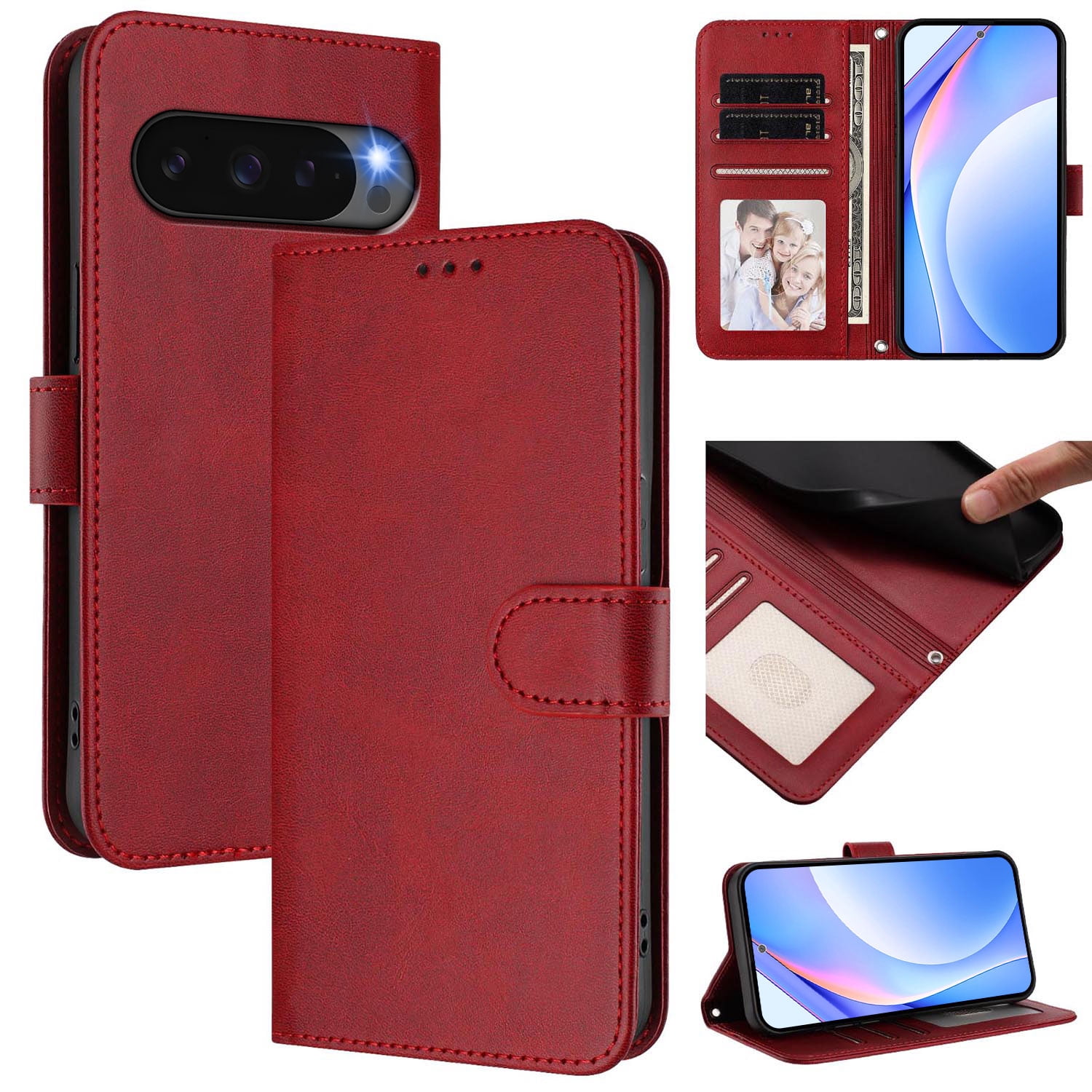 Compatible with Google Pixel 10 Pro XL Wallet Case, PU Leather Flip ...