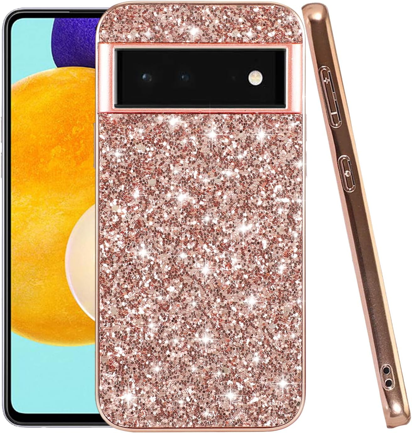 Compatible with Google Pixel 6 Case Glitter Shockproof,Google Pixel 6 ...