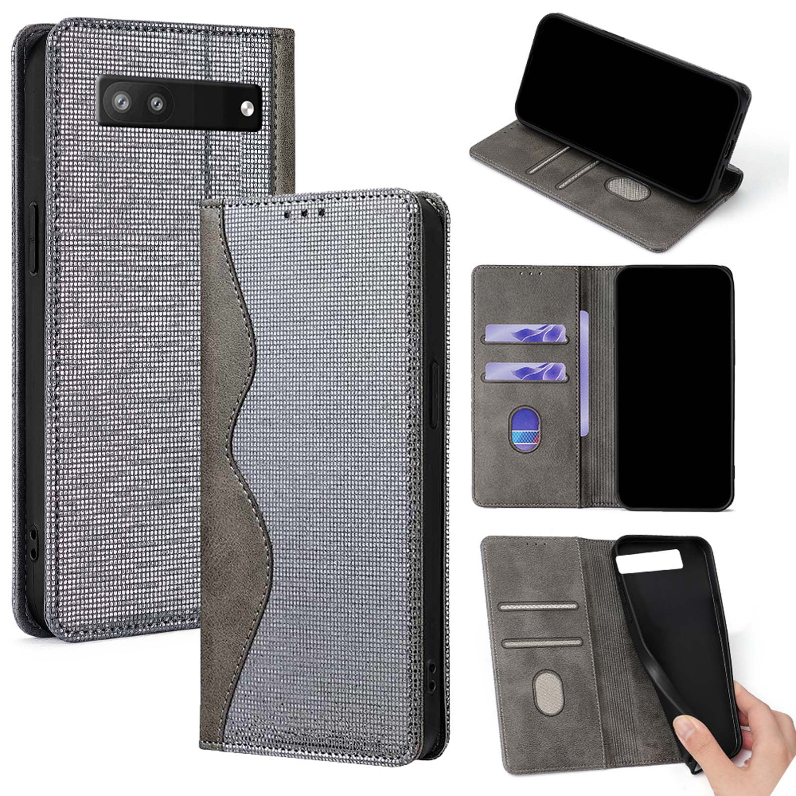 Compatible with Google Pixel 6 Phone Case,Wave Curves and Sequins ...