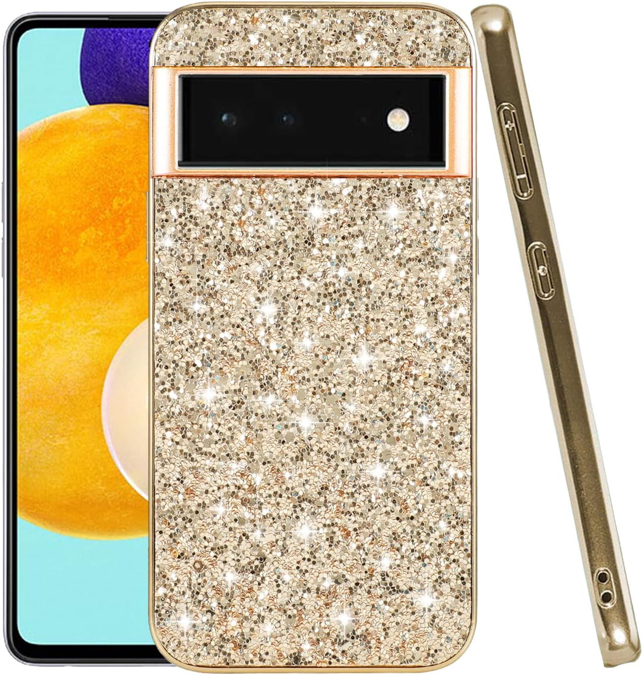 Compatible with Google Pixel 6 Pro Case Glitter Shockproof, for Google ...