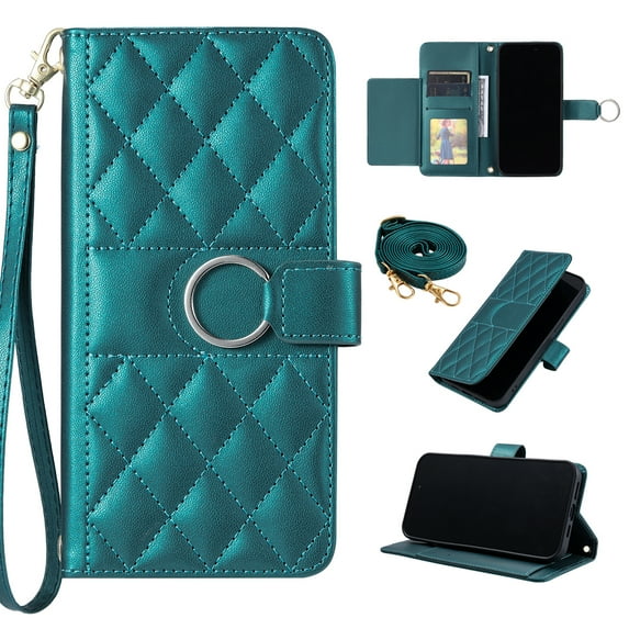 Compatible with Google Pixel 7 Case with Card Holder Crossbody Wrist ...