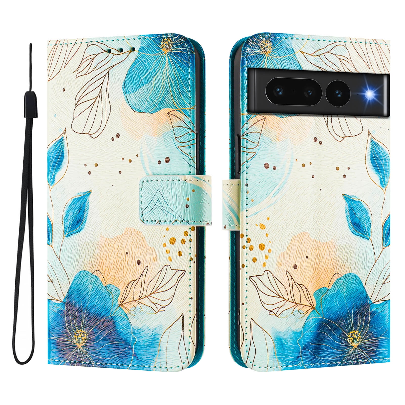 Compatible for Google Pixel 7 Pro Wallet Case, Painting Pattern Premium ...
