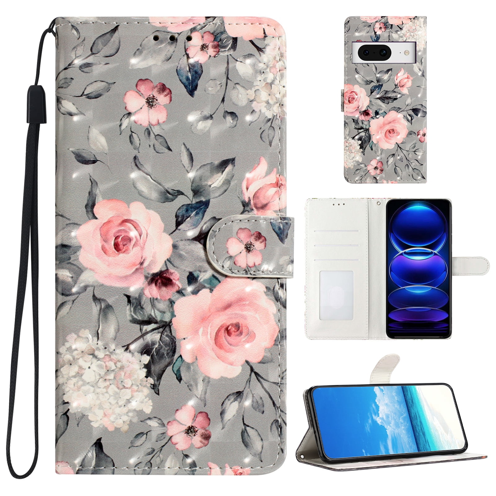 Compatible for Google Pixel 8 Flip Folio Case Wallet, Cute Women Girls ...