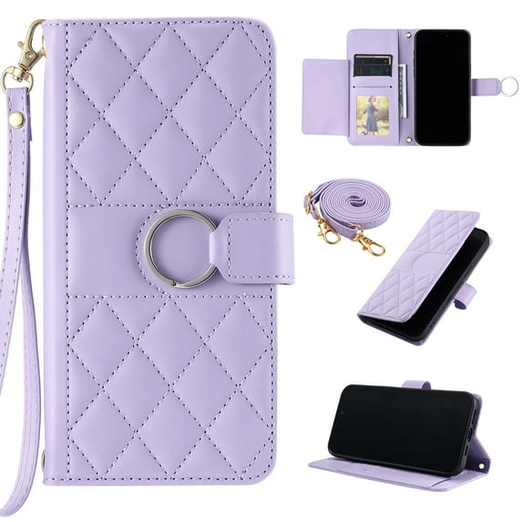 Compatible with Google Pixel 9a Case with Card Holder Crossbody Wrist ...