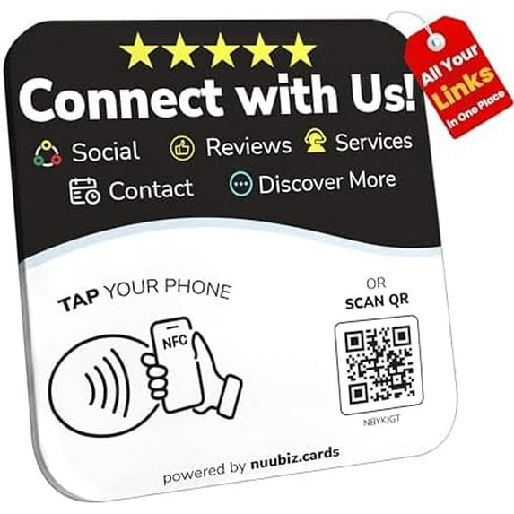 Compatible with Google Review Tap Card & Social Media Sign - Multi ...