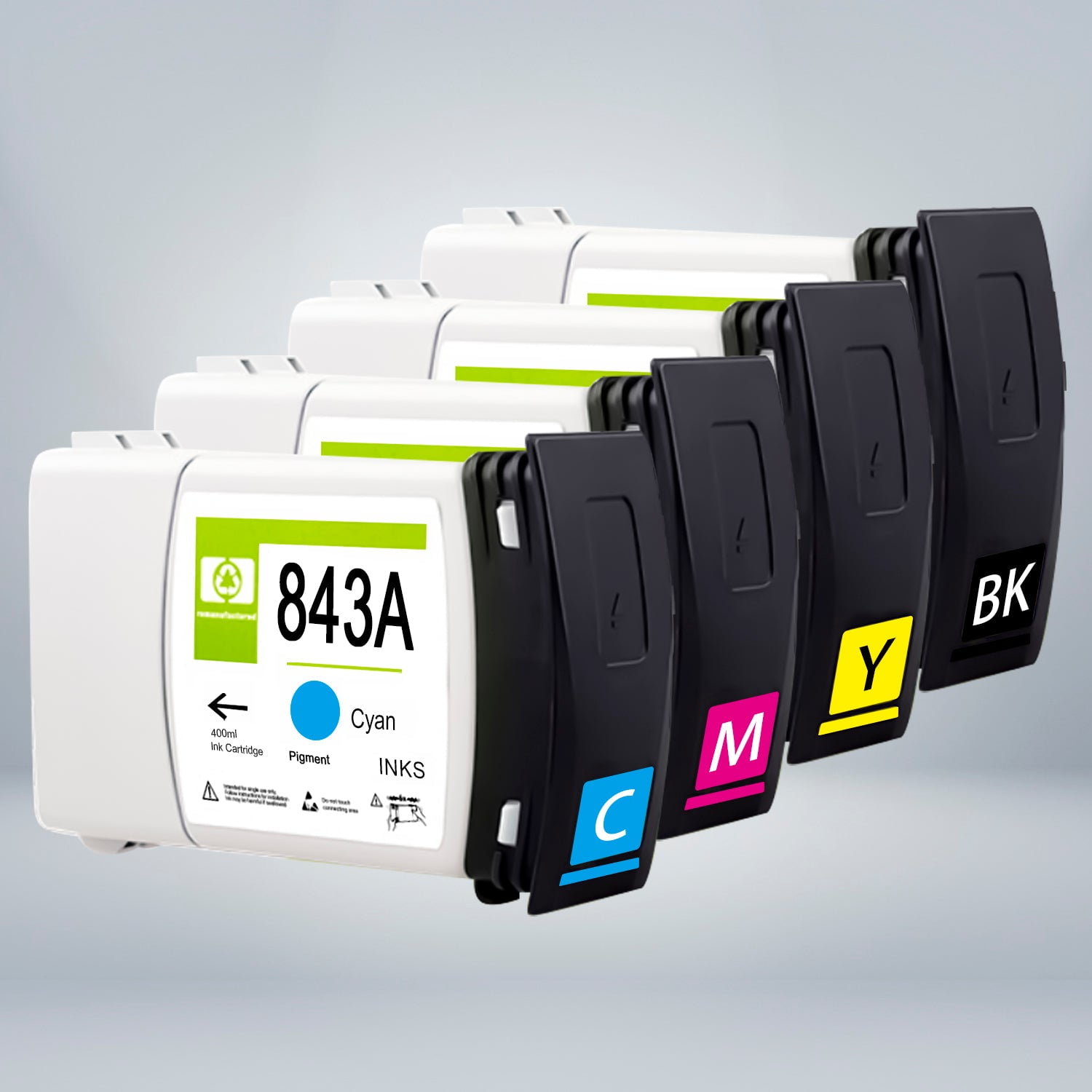 Compatible HP 843A Combo BK/C/M/Y Ink Cartridge / 400-ml - Walmart.com