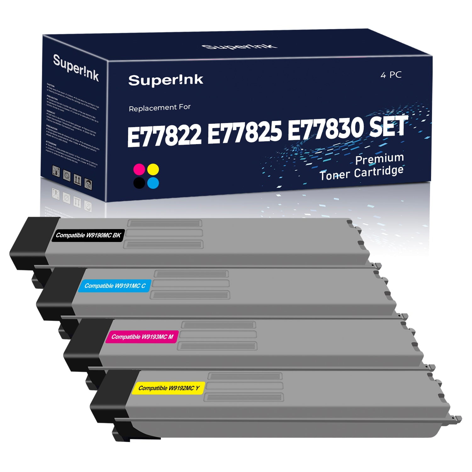 Compatible HP E77822/E77825/E77830 Toner Cartridge Combo By Superink ...
