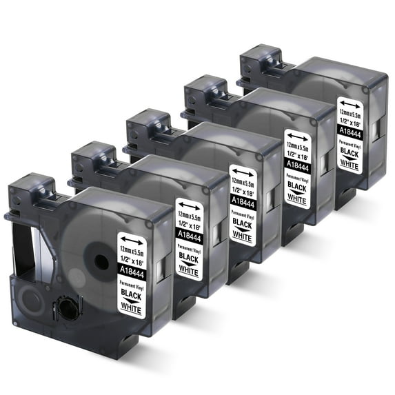 Compatible Industrial Label Tape Replacement for DYMO Rhino 18444 Permanent Vinyl Label Tape ...