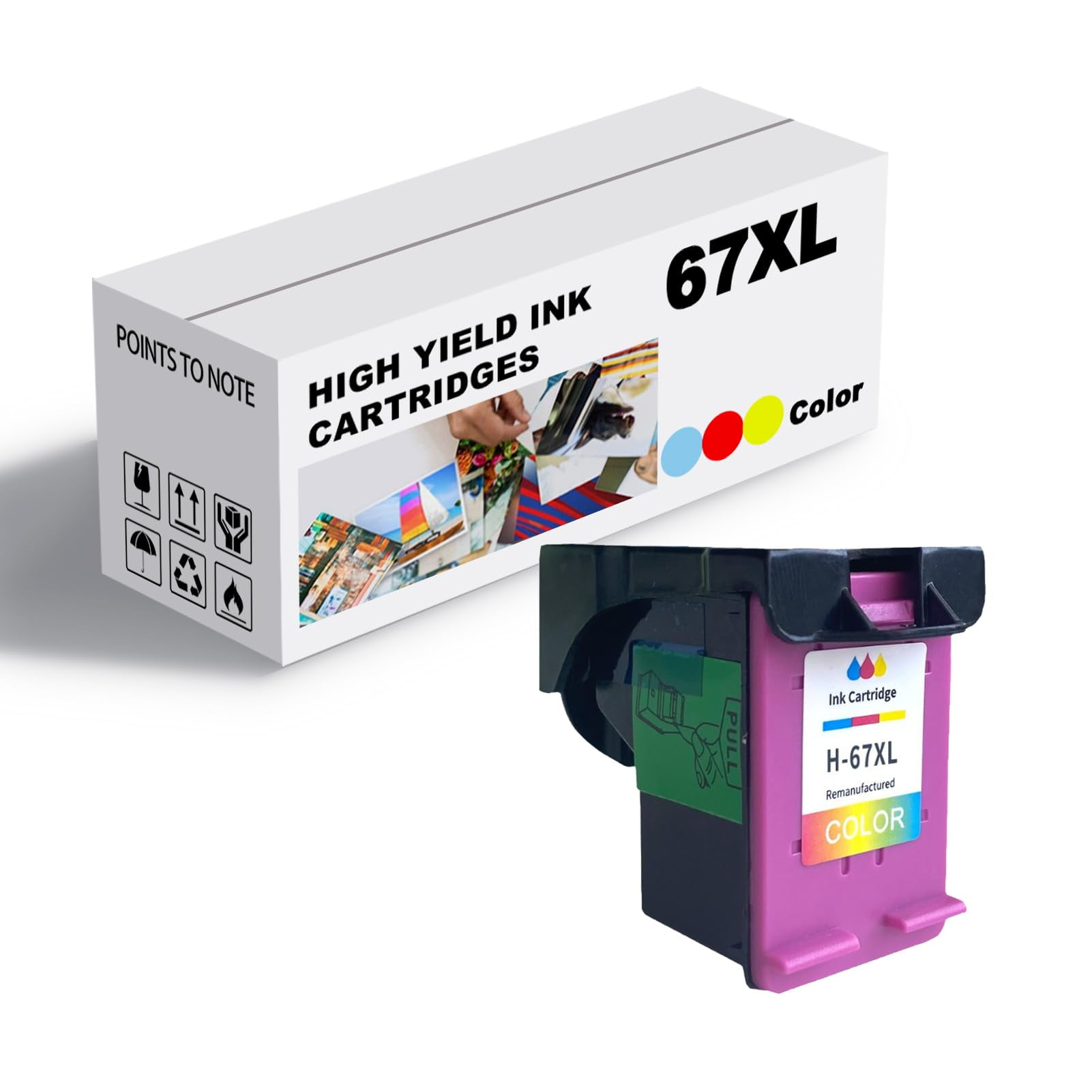 Generic Compatible Ink Cartridge 67XL Color Replacement for 1255 2721 ...