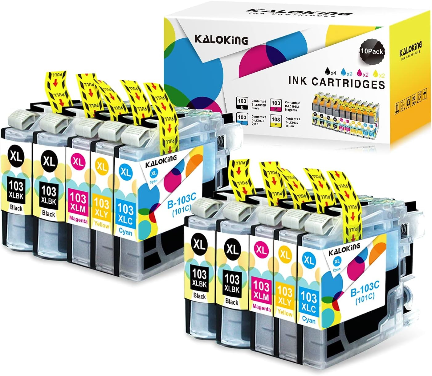 Compatible Ink Cartridge Replacement for Brother LC103 LC103XL LC101 LC ...