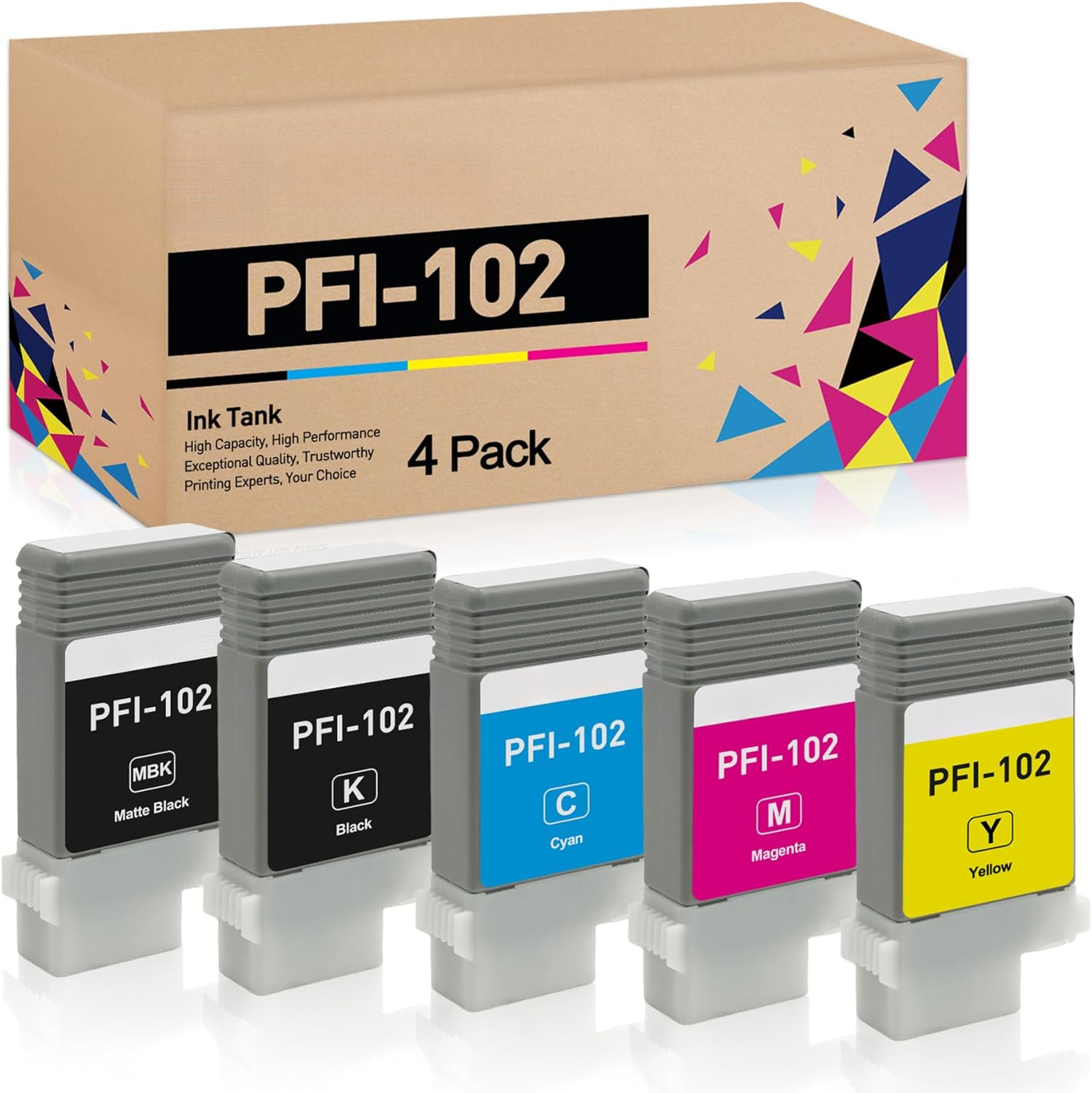 Compatible Ink Replacment for Canon PFI-102 PFI 102 Ink Cartridge PFI ...