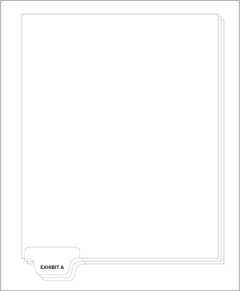 Compatible Letter Size Tab Divider, Bottom Exhibit Tab A, 25/Pk ...