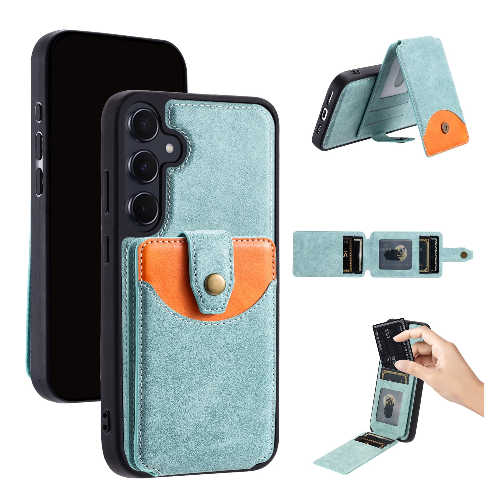 Compatible with MagSafe 2 in 1 Detachable Wallet Case for Samsung ...