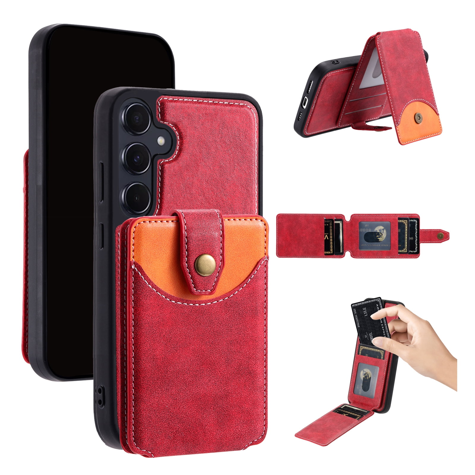 Compatible with MagSafe 2 in 1 Detachable Wallet Case for Samsung ...