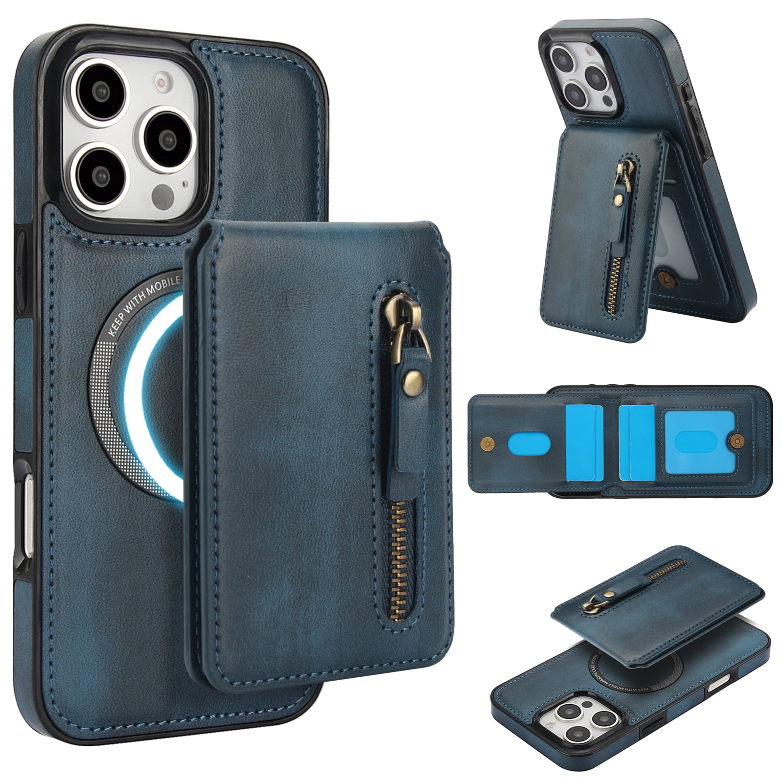 Compatible with Magsafe 2 in 1 Detachable for iPhone 17 Wallet Case ...
