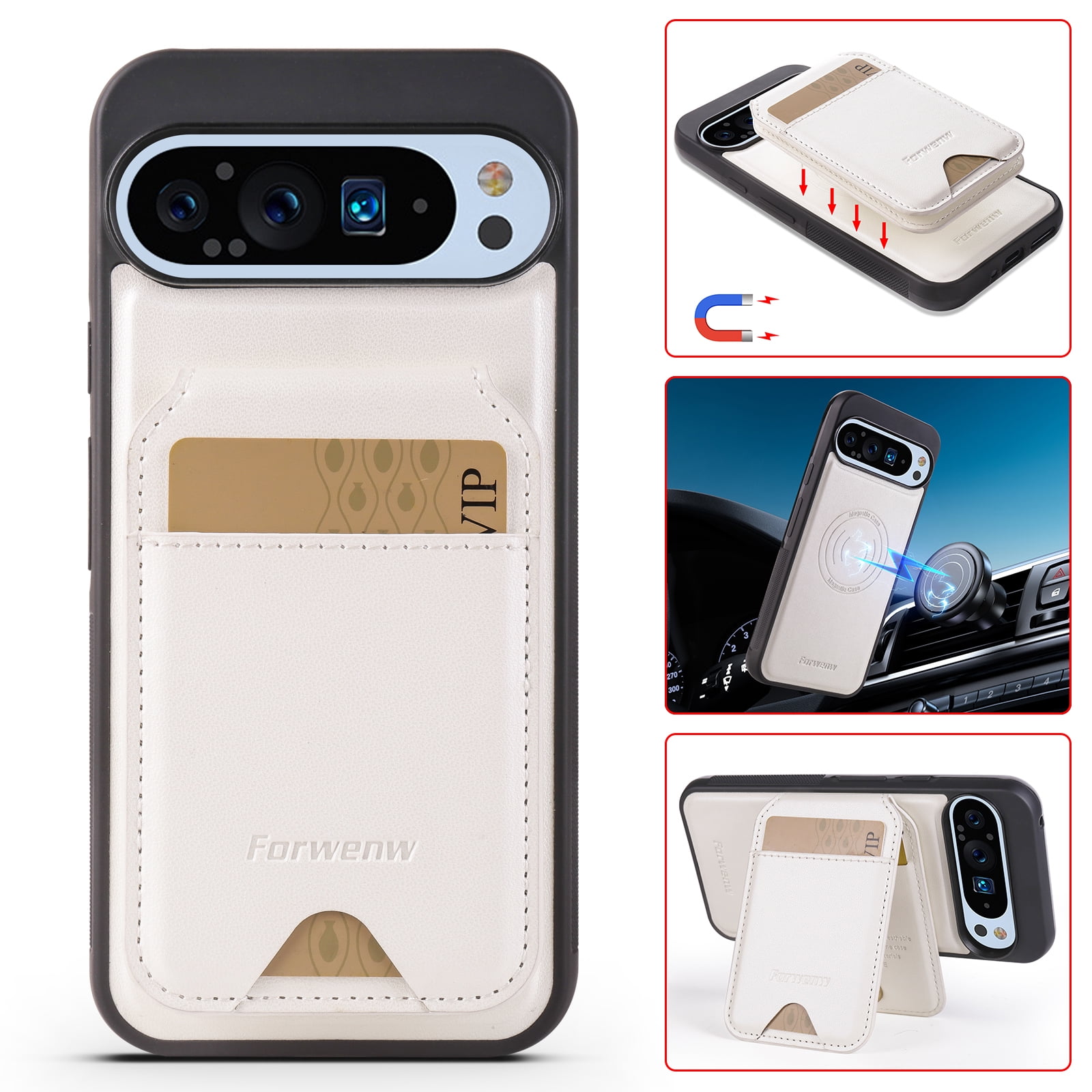 Compatible with Magsafe for Google Pixel 7 Pro Wallet Case Magnetic ...