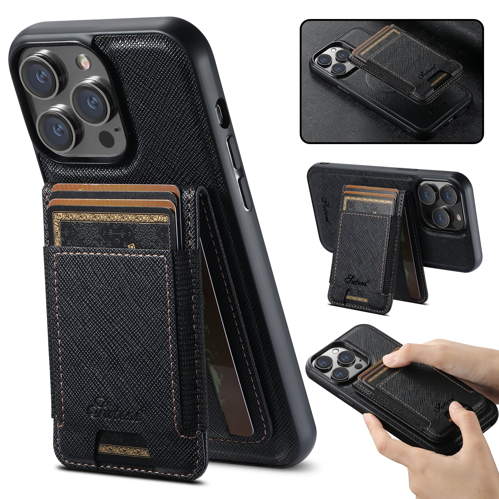 Compatible Magsafe Magnetic 2 in 1 Detachable iPhone 14 Pro Max Wallet Case with Card Holder ...