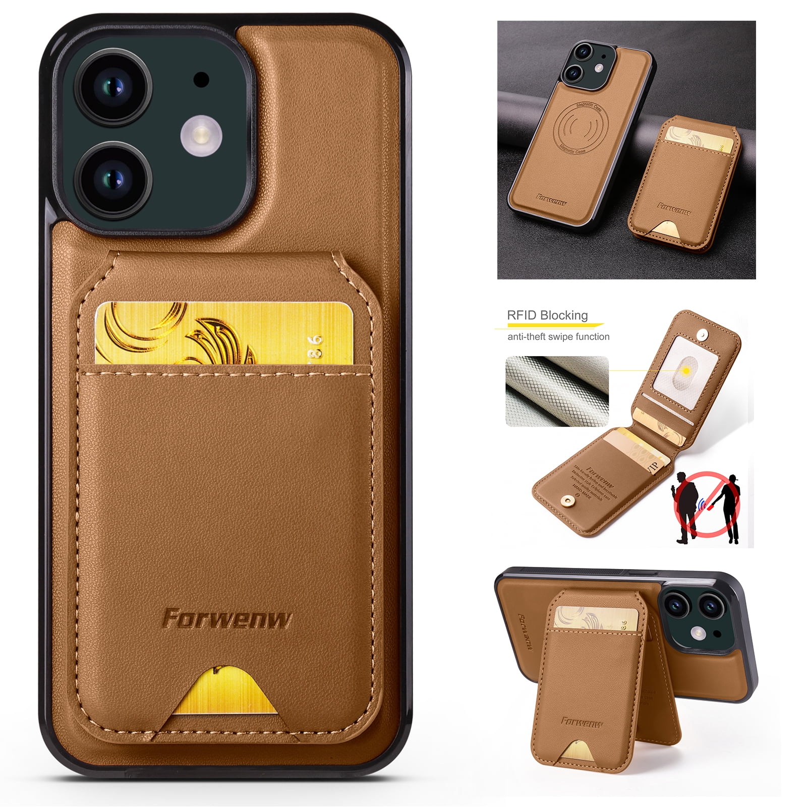 Compatible with Magsafe for iPhone 12 Mini Wallet Case Magnetic Card ...