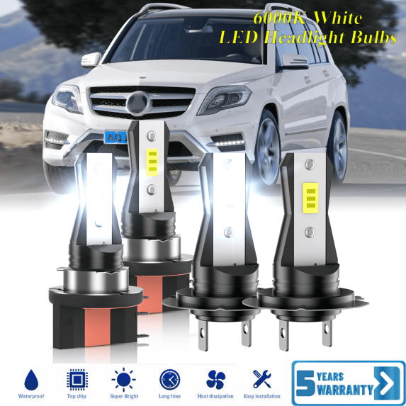 Compatible with Mercedes-Benz GLK300 2010-2015 – H15 H7 LED Headlight ...