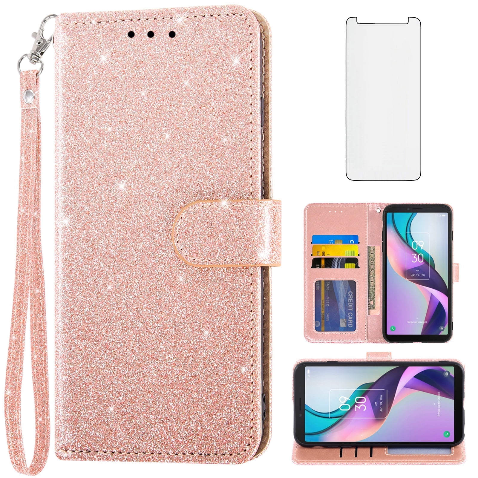 Compatible with Metro TCL Ion X/Ion V/40Z T607DL Wallet Phone Case and ...