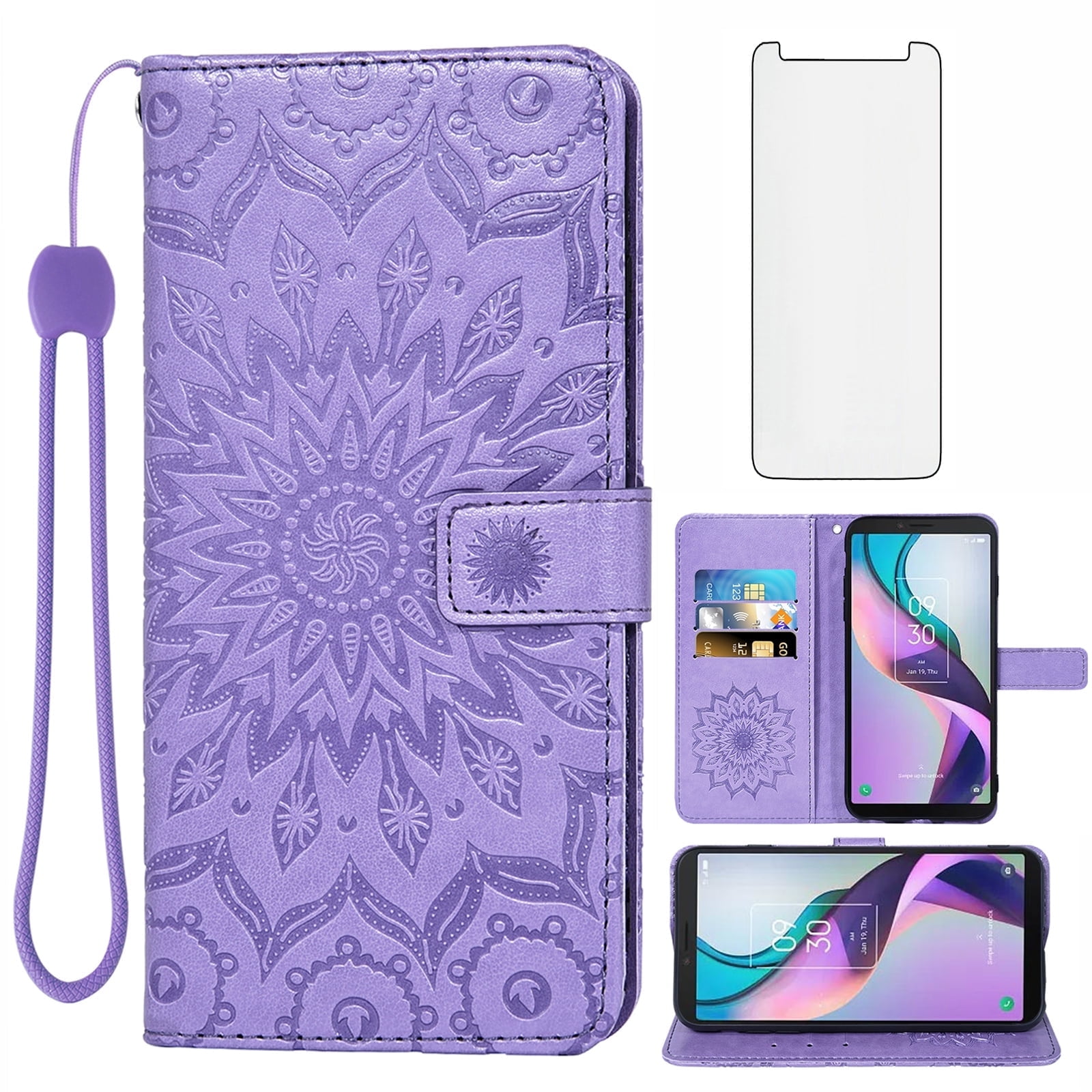 Compatible with Metro TCL Ion X/Ion V/40Z T607DL Wallet Phone Case and ...