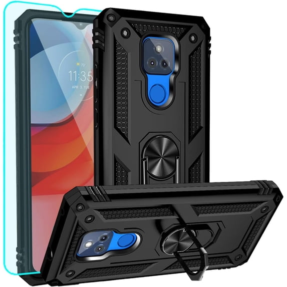 Compatible with Moto G Play Case,with HD Screen Protector,[Military ...