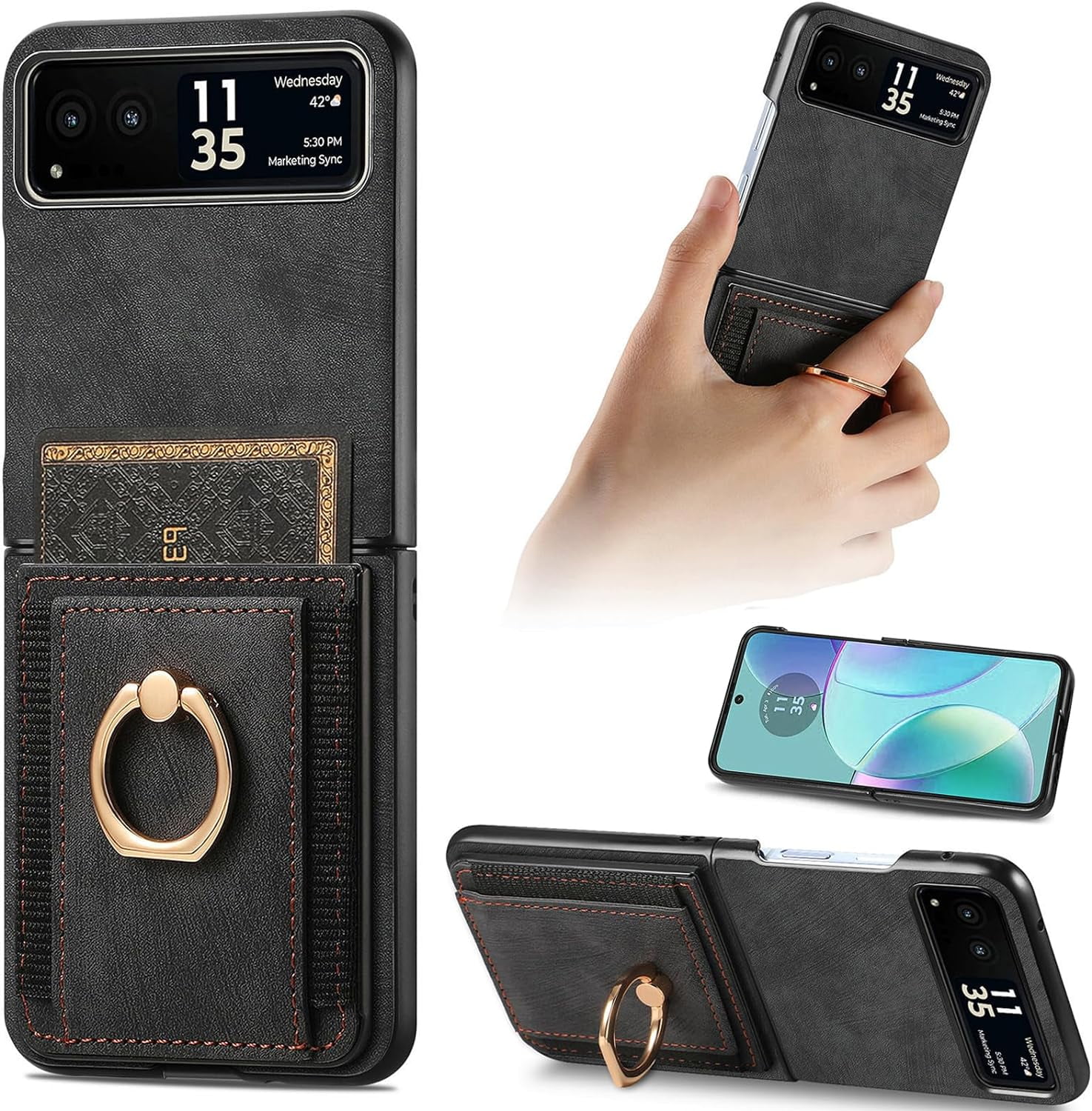 Compatible Moto Razr 2023 Case with Wallet,Motorola Razr 40 Case with ...