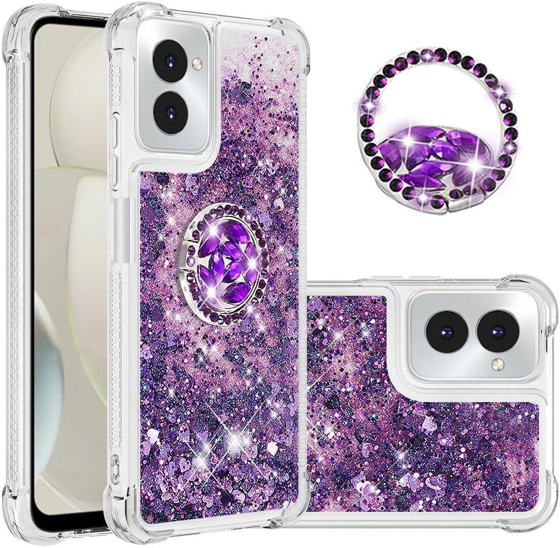 Compatible with Motorola Moto G Power 5G 2024 Case Glitter Liquid Clear ...