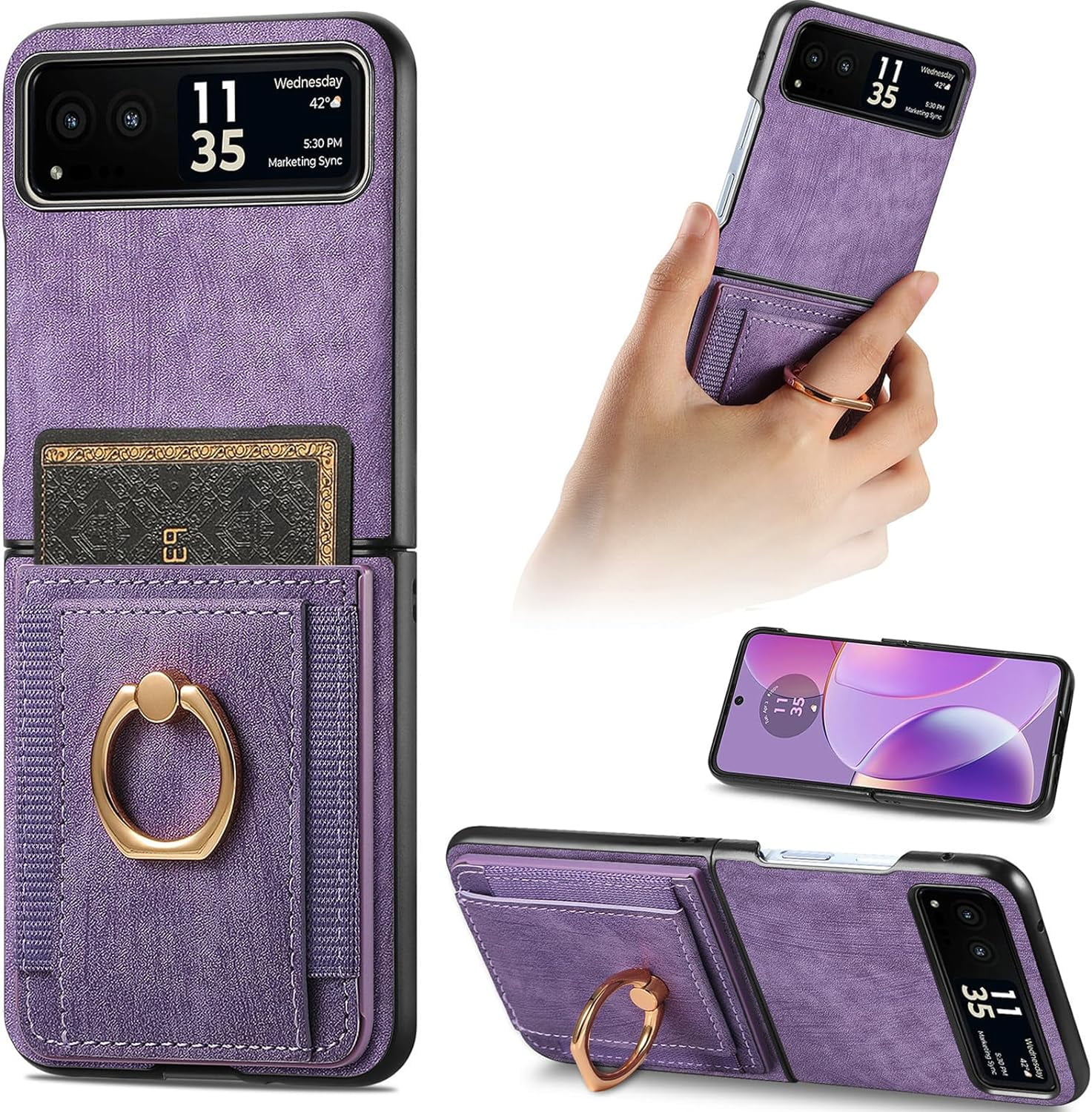 Compatible Motorola Moto Razr 2023 Wallet Case with Card Holder ...