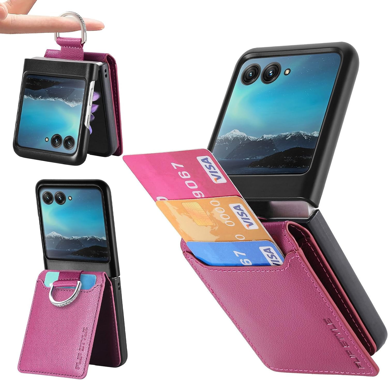 Compatible for Motorola Razr+ 2023 Case Wallet with Card Holder,Luxury ...