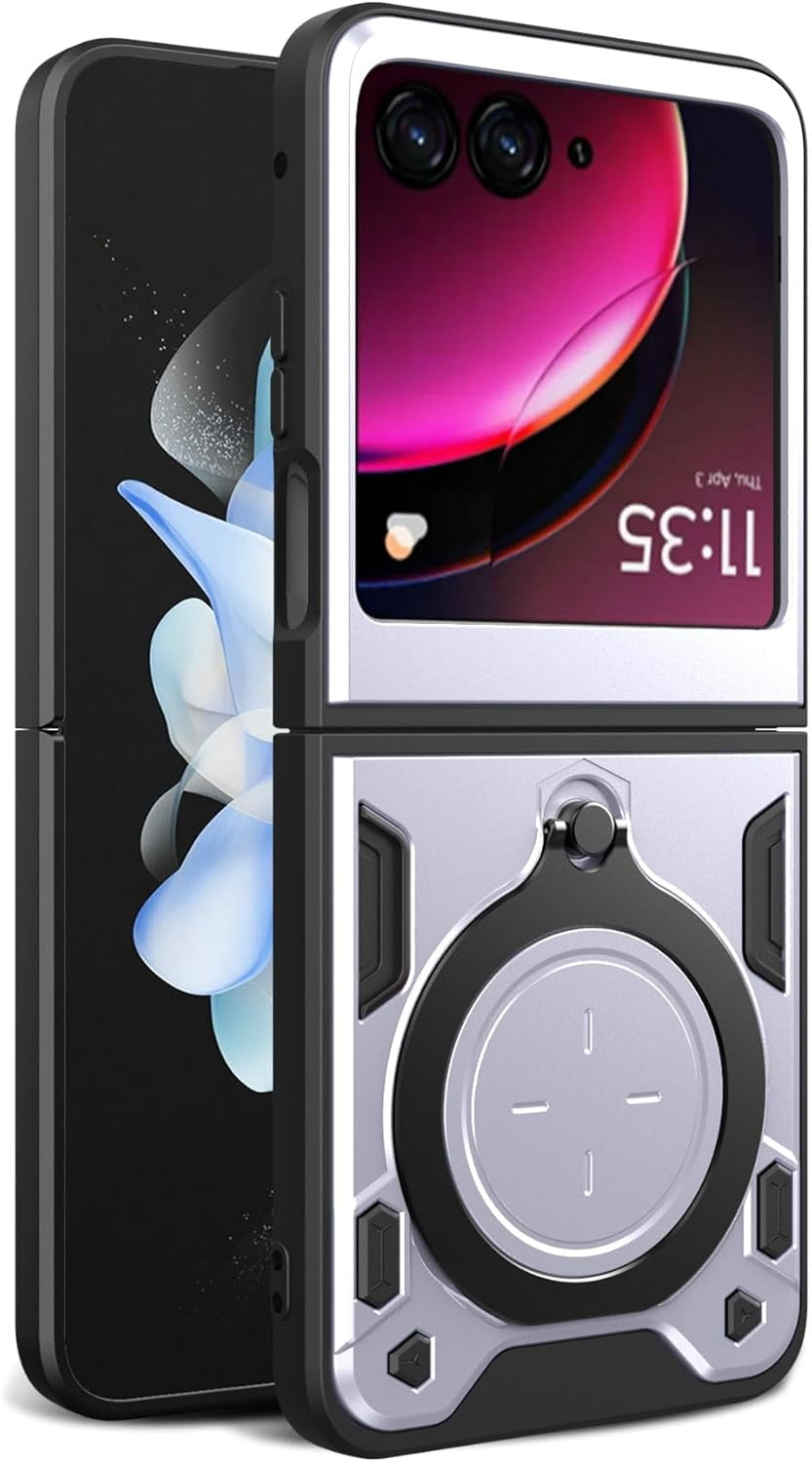 Compatible with Motorola Razr+ 2023 Case,with Slide Camera Lens Cover ...