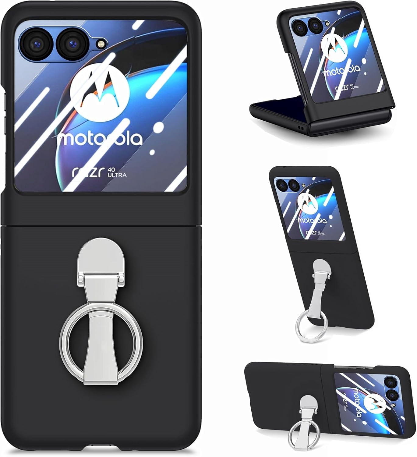Compatible with Motorola Razr Plus 2023 Razr+ Case and Tempered Glass ...
