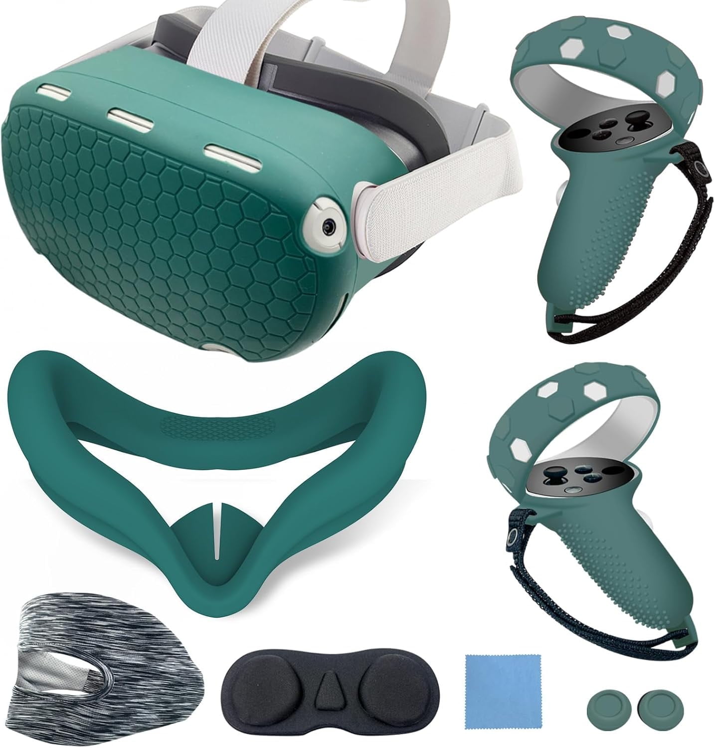 Compatible with Oculus Quest 2 Silicone Case Accessory with VR Case ...