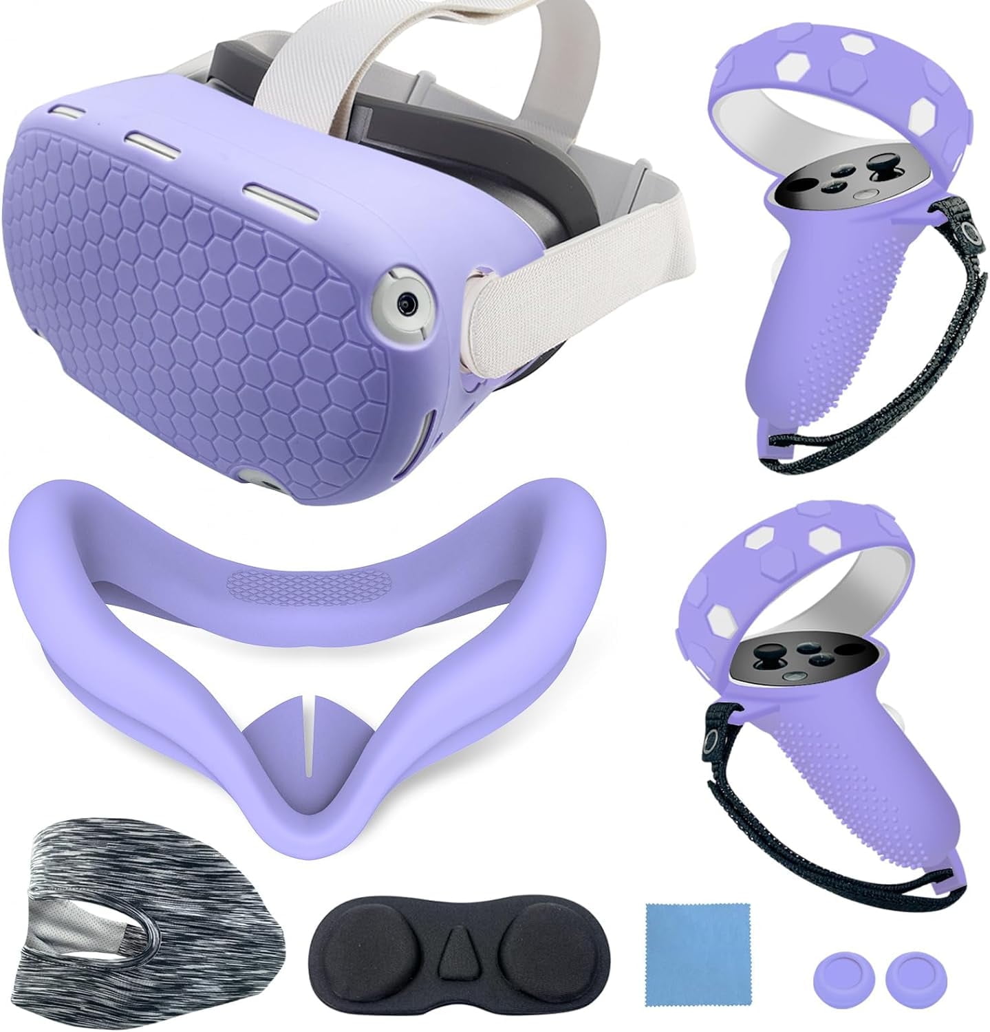 Compatible with Oculus Quest 2 Silicone Case Accessory with VR Case ...