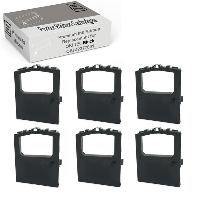 Compatible Okidata 42377801 Oki Microline 420 Ribbon Black 6 PACK ...