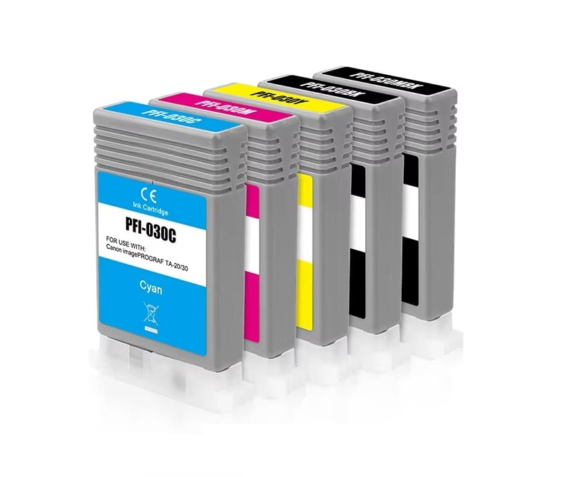 Compatible PFI030 PFI-030 Ink Cartridge Replacement for Canon Imageprograf TA-20 TA-30 (5 Pack ...