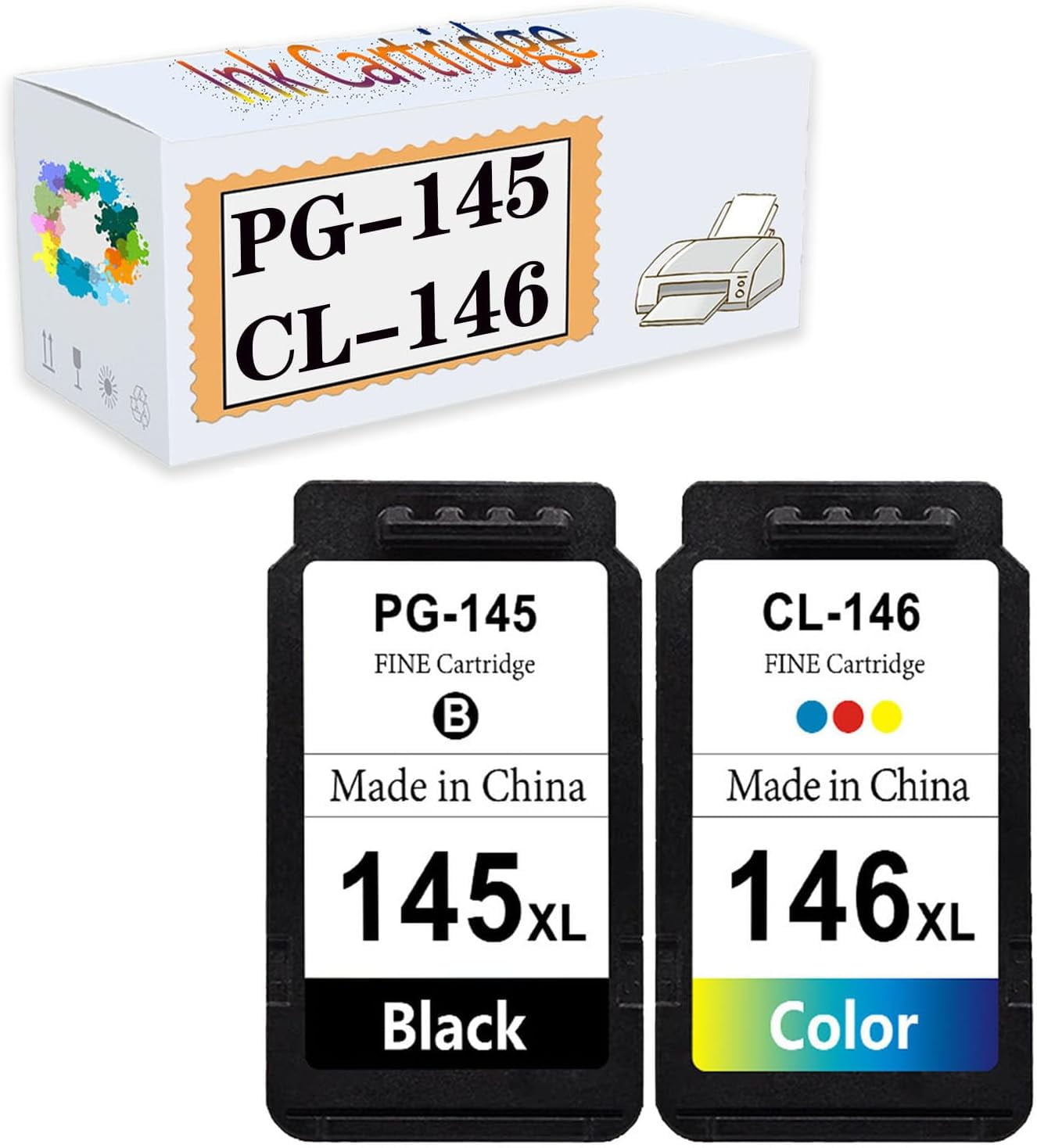 Compatible PG-145 CL-146 PG145 CL146 Ink Cartridges Replacement for ...