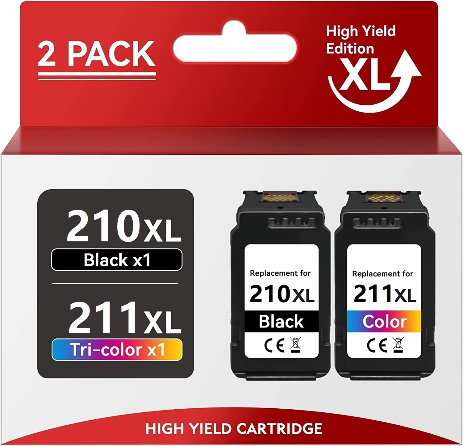 Compatible PG-210XL PG 210 XL CL-211XL CL 211 XL High Yield Ink ...
