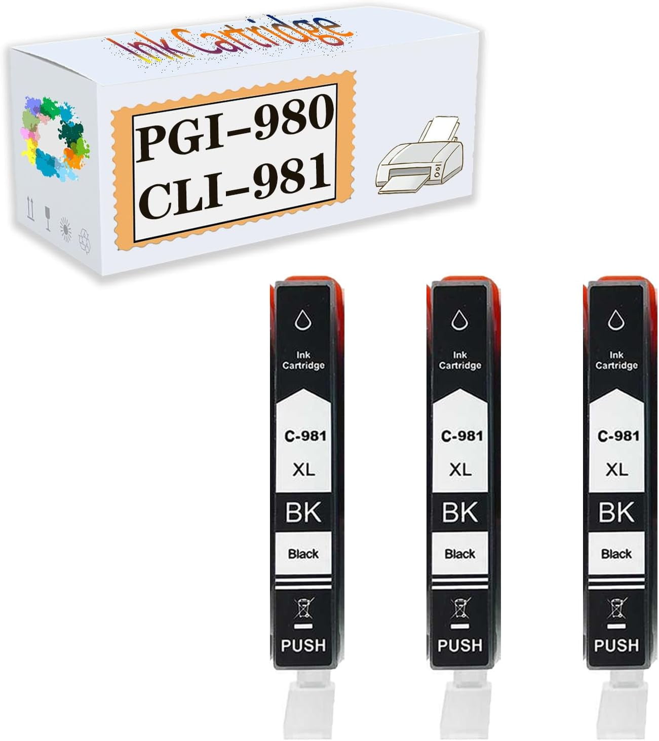 Compatible PGI-980 CLI-981 25ML Ink Cartridges Replacement for Canon ...