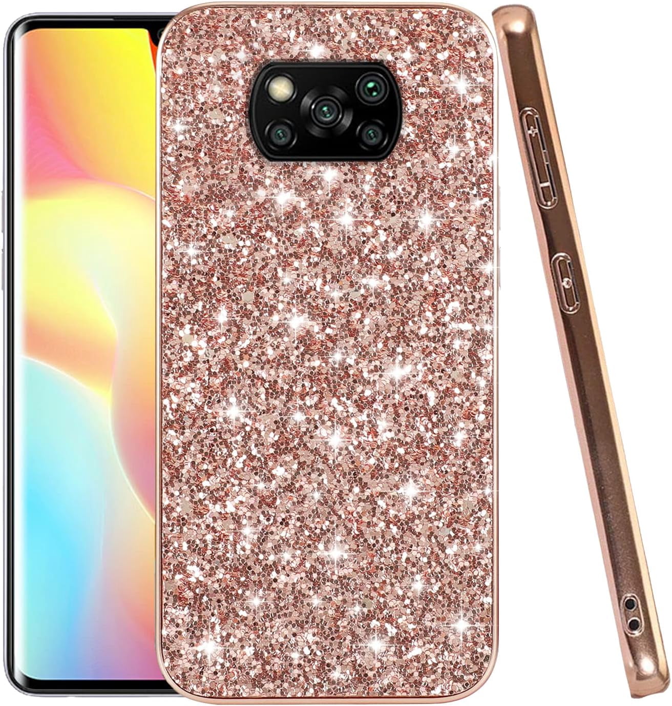 Compatible with Poco X3 Pro Case, Glitter Sparkly Xiaomi Poco X3 Pro ...
