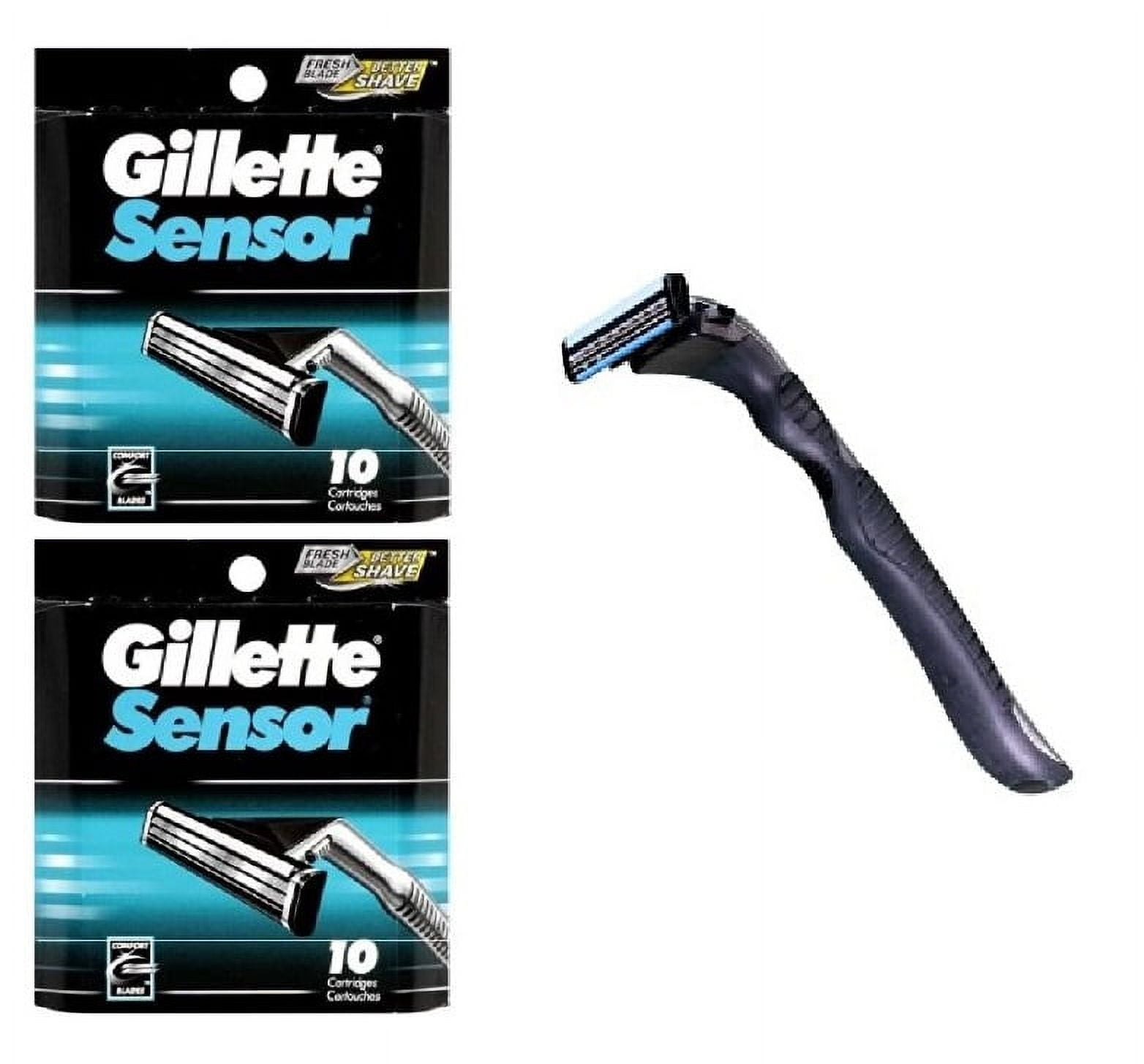 Gillette Sensor Razor Handle with Precision Aligned Blades, 10 Ct ...