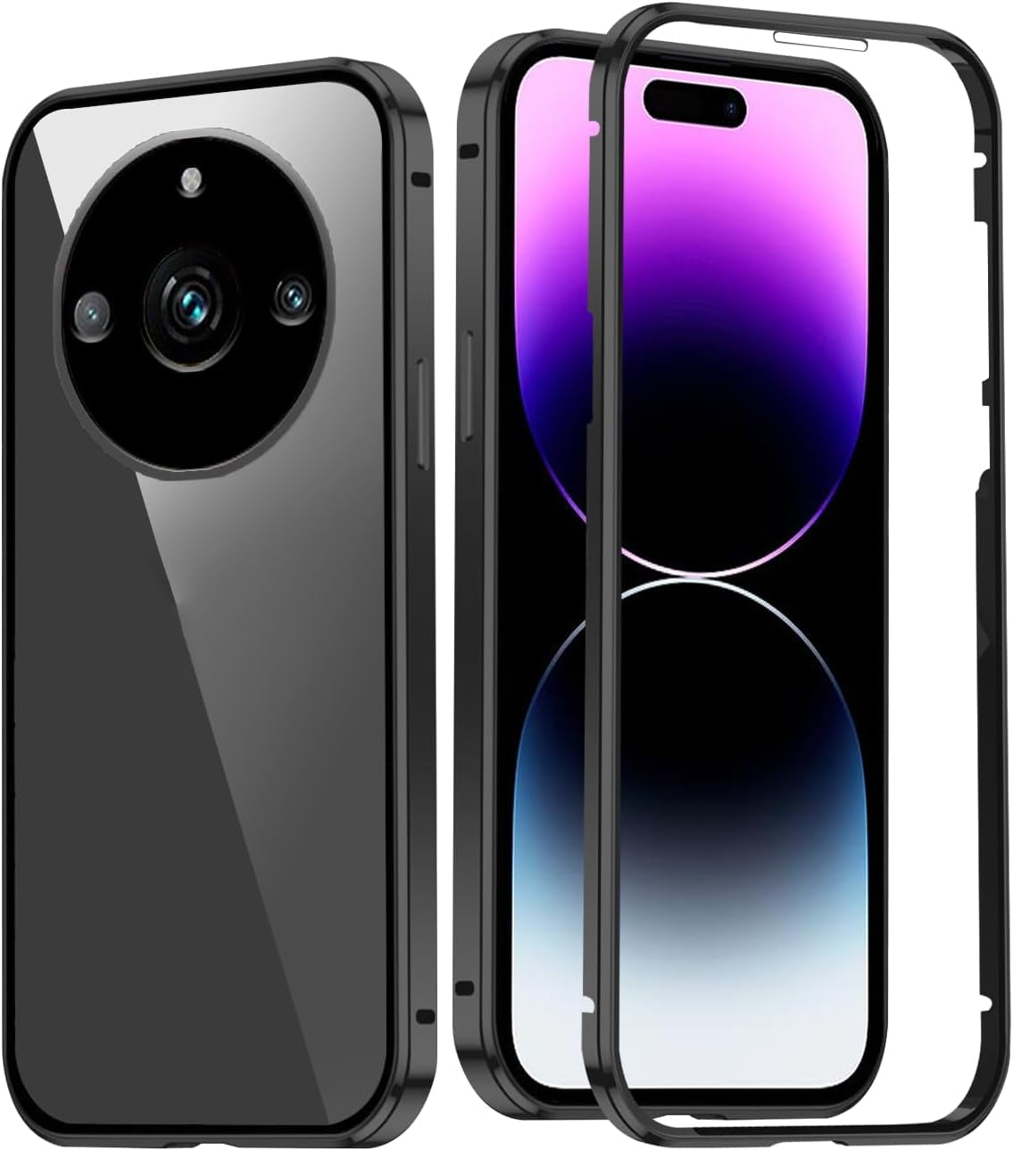 Compatible with Realme 11 Pro Plus Case with Built-in Privacy Glass ...